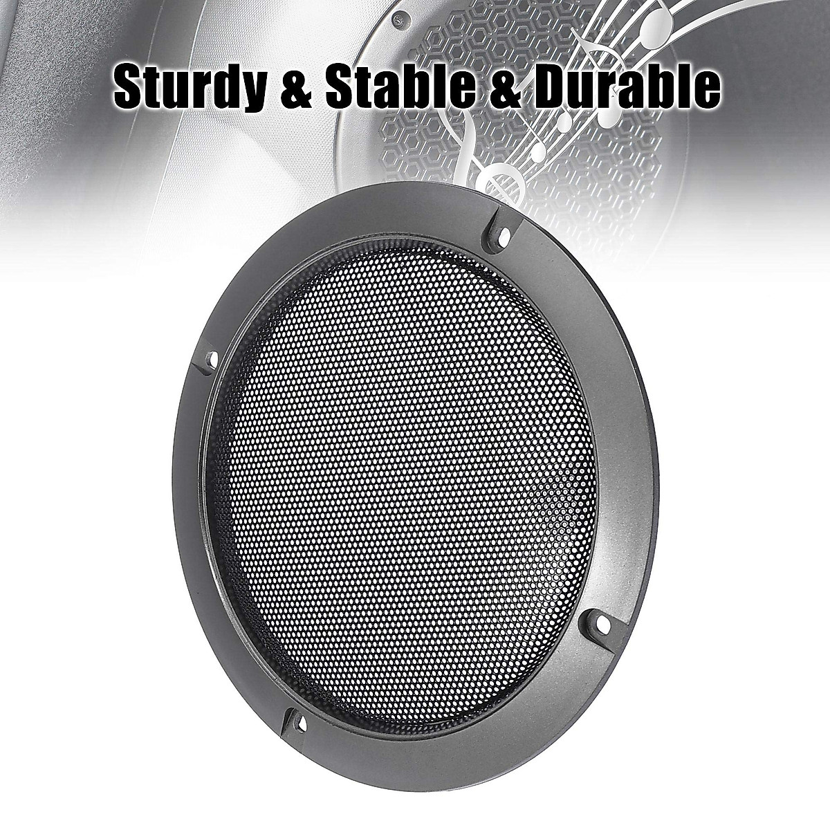 X AUTOHAUX 5" Titanium Tone Car Audio Speaker Cover Mesh Subwoofer Grill Horn Guard Protector