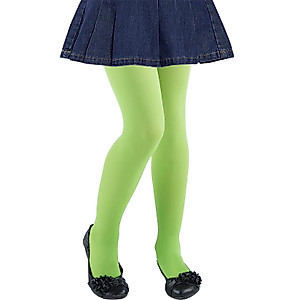 CHUNG Girls Light Weight Stretchy Footed Lights Students Ballet 1or3 pieces, Green, 5-8Y