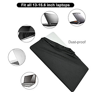 Laptop Dust Case Cover for 13-15.6 inches Laptop, TXesign Lycra Laptop Dust Case Laptop Cover Elastic Band Compatible with MacBook Dell HP Lenovo Samsung Acer ASUS Microsoft Laptop, Black