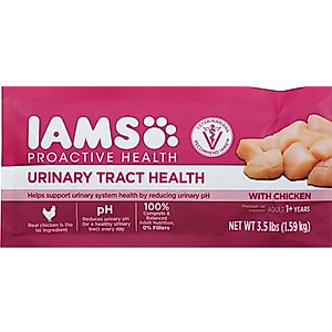 IAMS PROACTIVE HEALTH Adult Urinary Tract Healthy Dry Cat Food with Chicken Cat Kibble, 3.5 lb. Bag