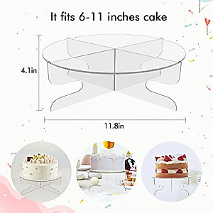 3 PCS Acrylic Cupcake Stand 2 Set of 3 Tier Clear Cupcake Stand Dessert Tower and 1 Tier Round Cake Stand Holder Bakery Display Serving Tray for Wedding Baby Shower Party Decor