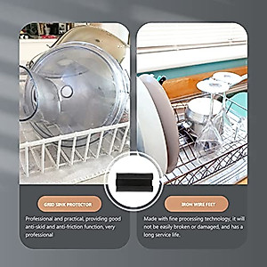 DOITOOL Rubber Feet for Sink Grid Sink Protectors: 100Pcs Kitchen Sink Wire Rack Feet Rubber Wire Bumper Replacement Parts for Kitchen Rack Black 4.8MM