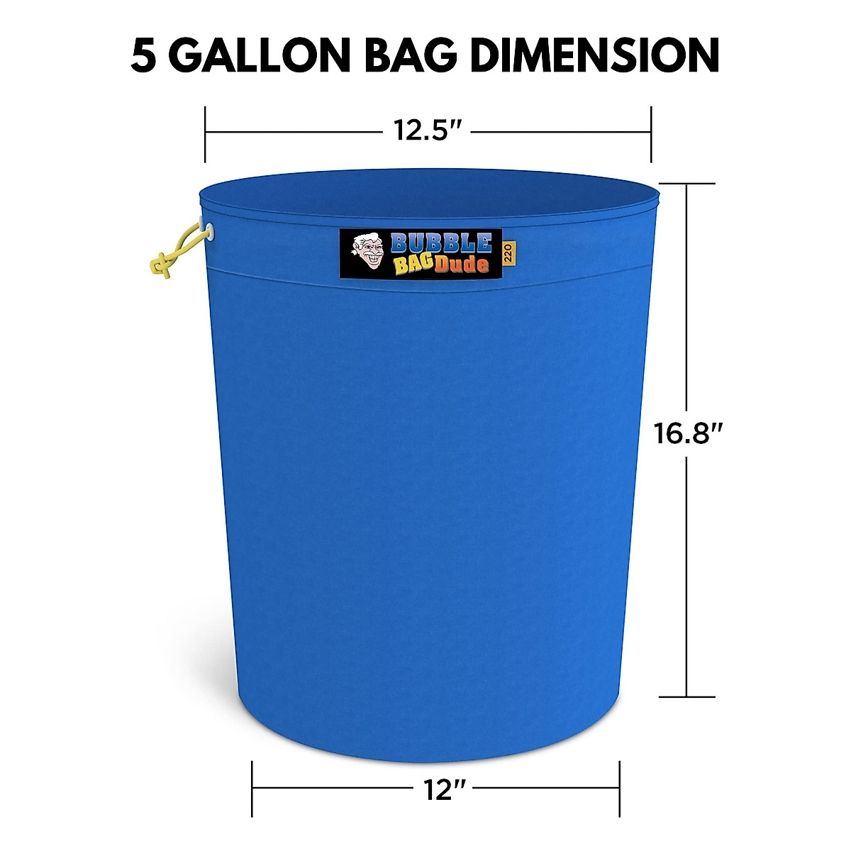 BUBBLEBAGDUDE Bubble Bags 5 Gallon 4 Bags Set - Herbal Ice Bubble Bag Essence Extractor Kit - Plant & Herb Extraction Bubble Bags with 10 x 10” Pressing Screen & Storage Bag (220 to 25-Micron Bags)