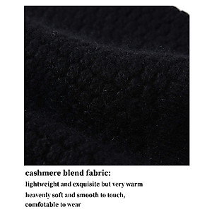 jaxmonoy Black Slouchy Beanies for Women Winter Soft Warm Cashmere Hat Skull Cap Ladies Knit Wool Beanie hat for Women - Black