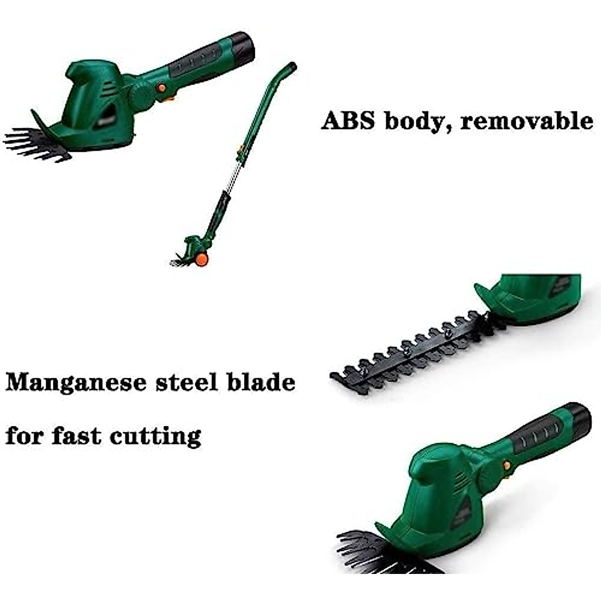 Handheld Grass Trimmer Cordless String Trimmer Small Household Electric Lawn Mower Multifunctional Weeder Retractable Rod 10.8V/2.0Ah Lithium Battery