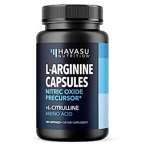 L Arginine L Citrulline Nutritional Supplements NO Nitric Oxide Booster | Stamina Endurance Performance for Workouts | 2 Months Supply of L Arginine 500mg Nitric Oxide Pills for Men | 120 Capsules