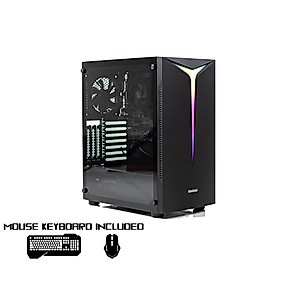 Gigatech Gaming Apollo 7 Gaming Desktop - AMD Ryzen 7 5700G 8-Core 16-Threads 4.6GHz Boost, Radeon Vega 8, 8GB DDR4 3200MHz, 256GB SSD, Built in Wi-Fi, Windows 10