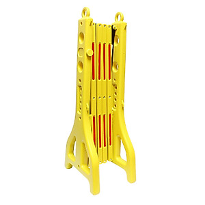 BISupply Folding Barricade – 8 Ft Portable Road Safety Barriers with Reflectors, Construction Barricade Safety Fence