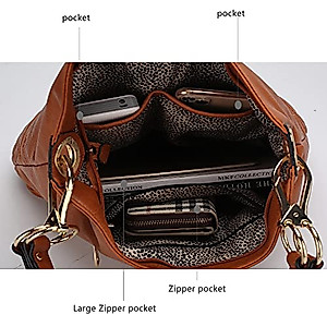 MKF Collection Shoulder Bag for Women, Vegan Leather Fashion Handbag Hobo Purse