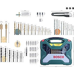 Bosch 2607019327 Titanium Drill Bit Set "X-Line Set" 50 Pcs