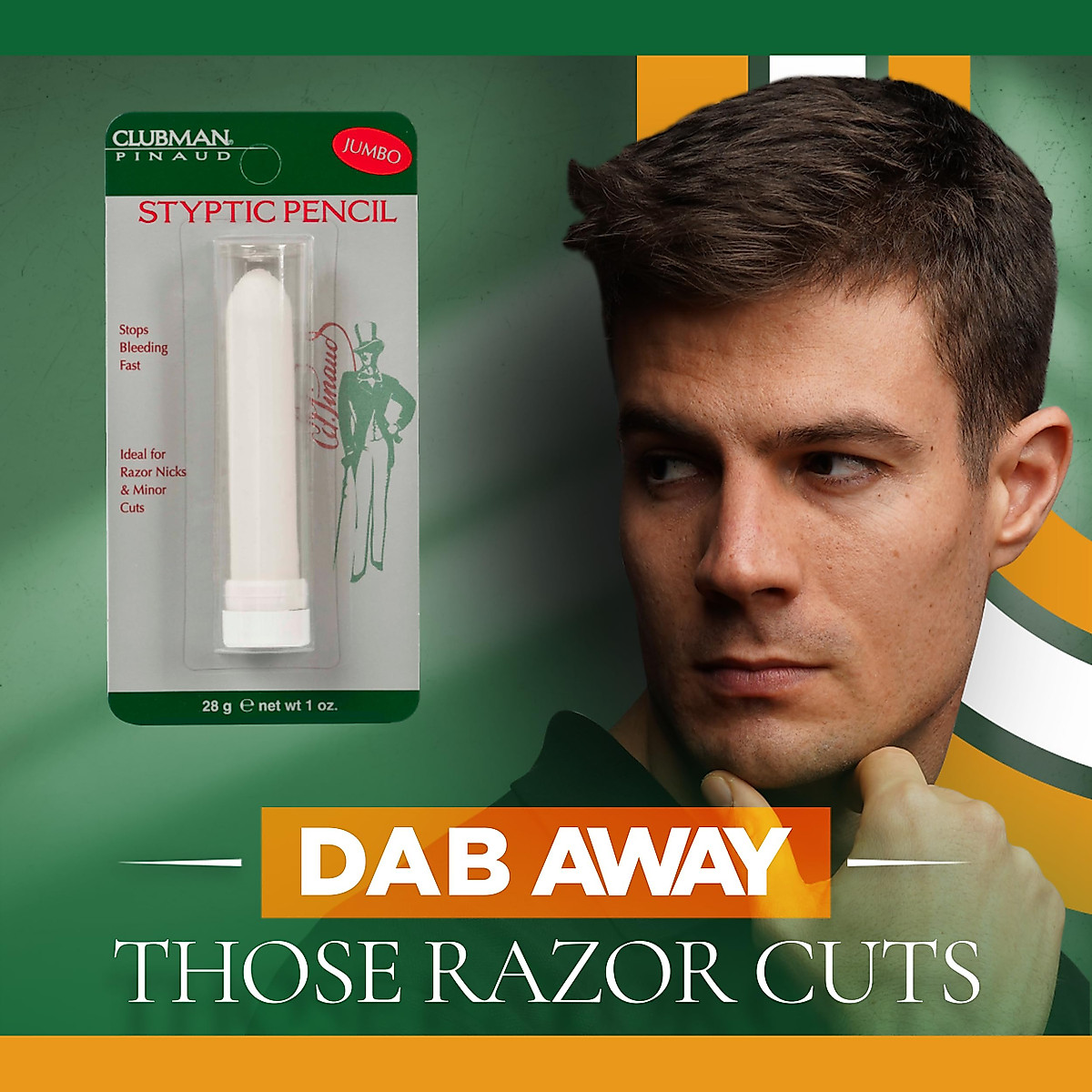 Clubman Pinaud Jumbo Styptic Pencil, 1 Oz (Pack of 12)