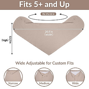 Adult Drool Bandana Bibs, Large Absorbent Special Needs Bibs Set for Teens, Adults, 4+ Years Boy Girl Men Women, 3 Packs (Pink, Purple, White)