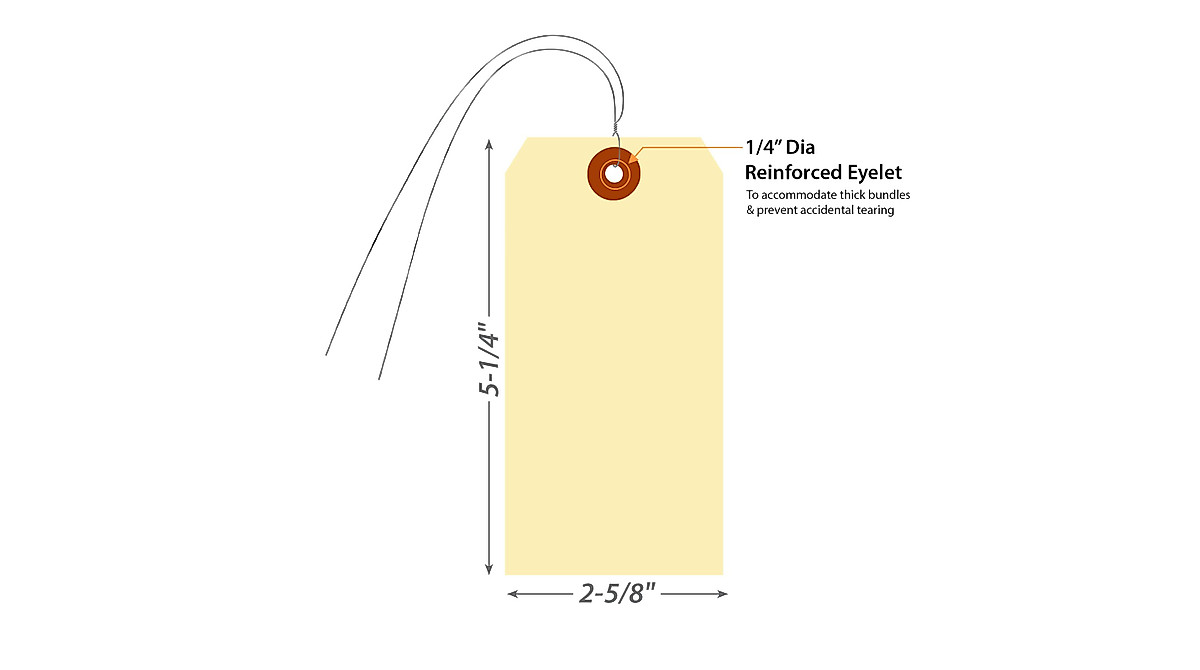 SmartSign Blank Manila Shipping Tags with Wire, Size-6, Pack of 100 ...