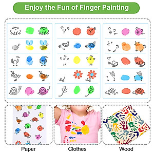 Aodaer 16 Pack Round Craft Ink Pad 7 Inches Rainbow Fingerprint Ink Pad Washable Painting Ink Pad Color Stamps Partner for DIY Wood Fabric, Projects, Rubber Stamps