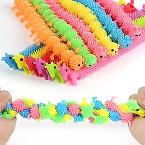 AMOR PRESENT 12PCS Stretchy String Fidget Toys, Colorful Sensory Toys for Stress Relief Party Favors Toys
