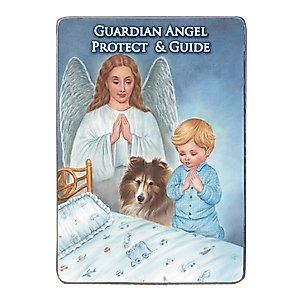 Cathedral Art Little Boy Guardian Angel Plaque
