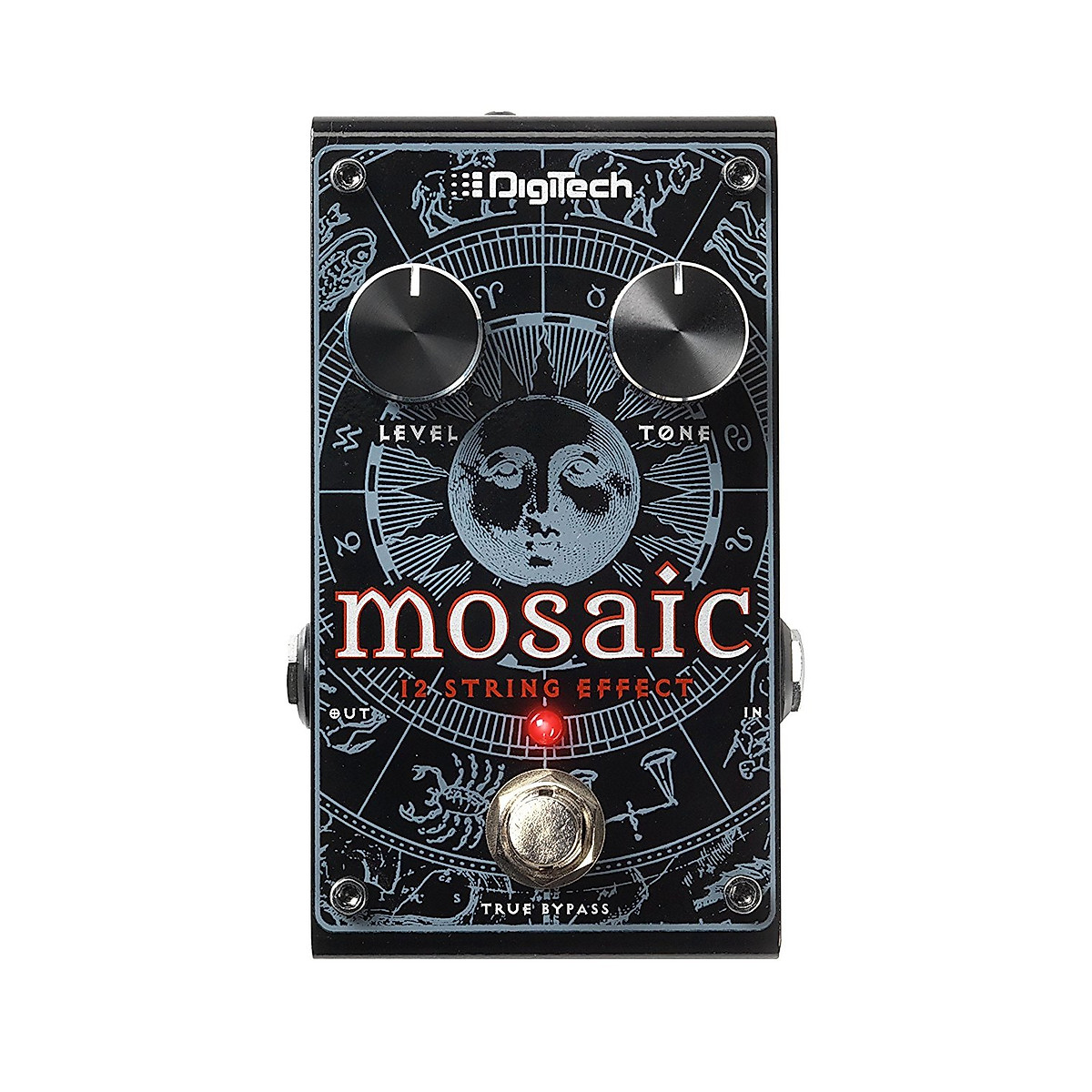 Digitech MOSAIC 12-String Effect Pedal Bundle with 9V Power Supply, Patch Cable, and Dunlop PVP101 Pick Pack