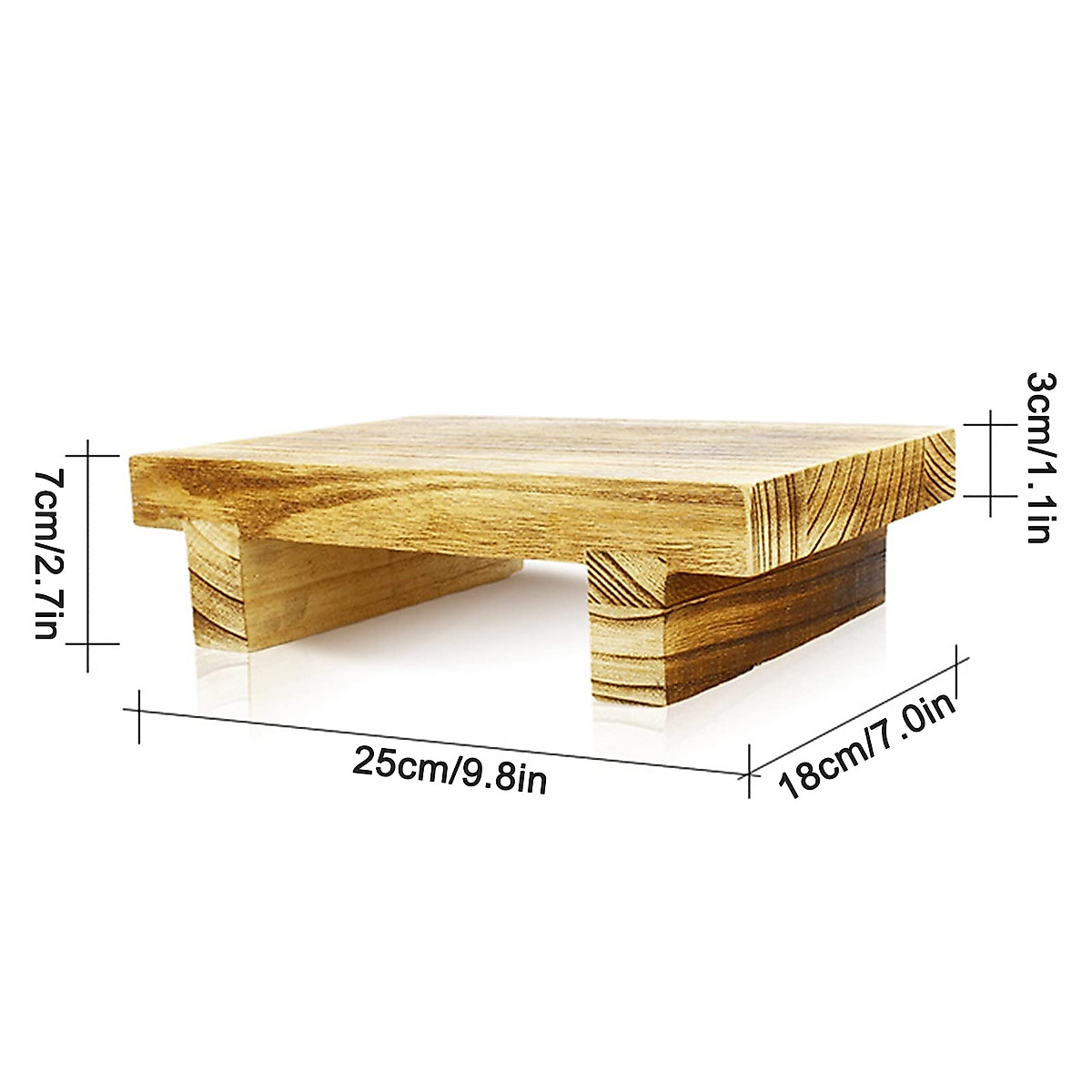 MINGZHE Step Stools,Wood Step Stool with Non Slip Wooden Step Stools Heavy Duty Wooden Bed Step Stools Single Step Stool for Bed(#1)