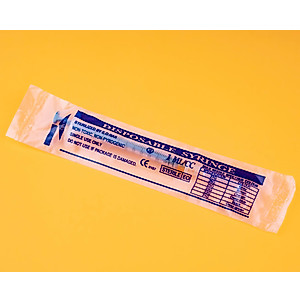 1ml-25G Laboratory Syringe - Diameter 0.5mm/0.019Inch-Long 25mm/1Inch Straight Mouth Tools (20)