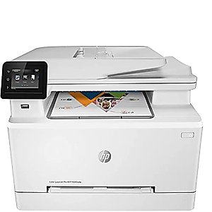 HP Color Laserjet Pro MFP M283cdw Wireless All-in-One Laser Printer, Auto Duplex Printing - Remote Mobile Print Scan Copy Fax - 50-Sheet ADF - 22ppm 600x600dpi 8.5x14, Ethernet, Cbmoun Printer_Cable