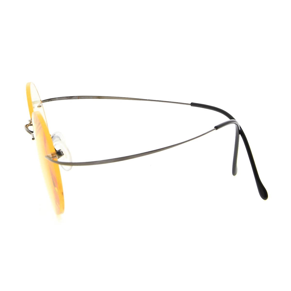 CessBlu Rimless Anti Blue Ray Titanium Round Computer Glasses Women Men Reading Eyeglass(Gunmetal) +2.0