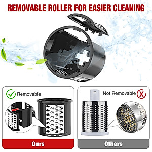 Slicer Shredder Attachment for KitchenAid Stand Mixer with 5 Blades, Cheese Grater Attachment, Fresh Prep Slicer, Bigger Vegetable Salad Maker Accessories for Kitchenaid