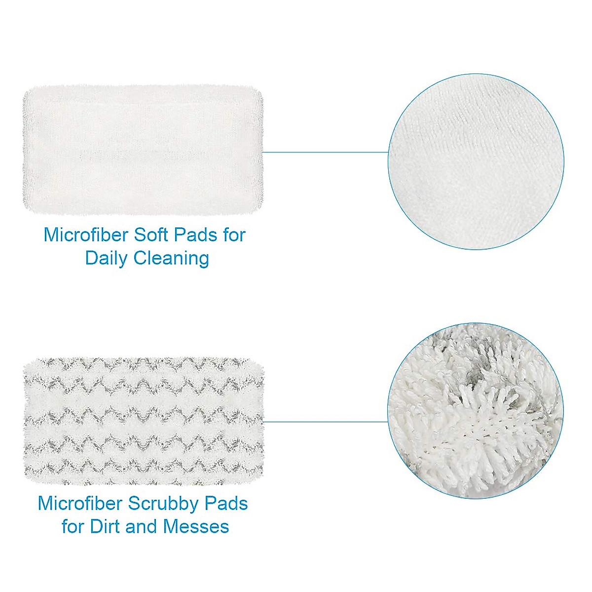 4 Pack Steam Mop Pads for Bissell Symphony 1252 1606670 1543 1652 1132 1530 11326 Vacuum and Steam Mop, Bissell 2747A Replacement Pads, Bissel Symphony Pet Mop Pads, Microfiber Washable & Reusable