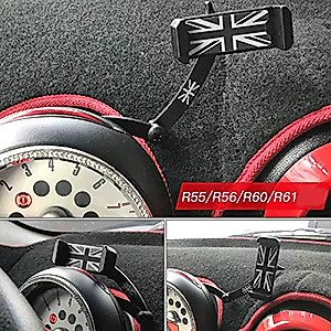 Areyourshop Union Jack Car Phone Mount Folding Holder for R55 R56 Black&Gray