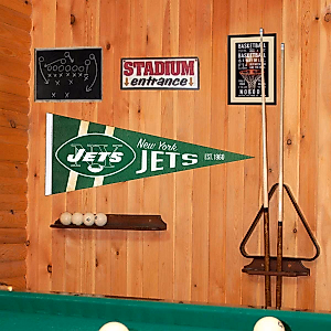 New York Jets Throwback Vintage Retro Pennant Flag