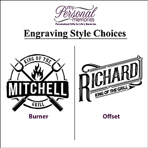 Custom Personalized King of the Grill BBQ Bamboo Deluxe Cutting, Carving and Slicing Board (Large Rectangle - 18" x 12")