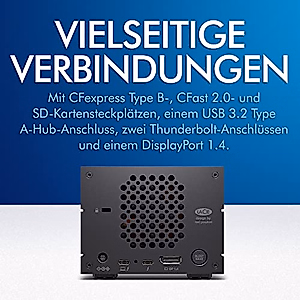 LaCie 2big Dock RAID 16TB External HDD - Thunderbolt and USB4 Compatibility, Data Recovery (STLG16000400)