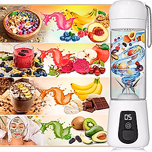 Portable Blender Lacomri – Powerful Crusher for Frozen Fruits and Veggies – Travel Blender – Mini Blender with Stainless-Steel Blades – Ideal for Healthy Juices and Smoothies