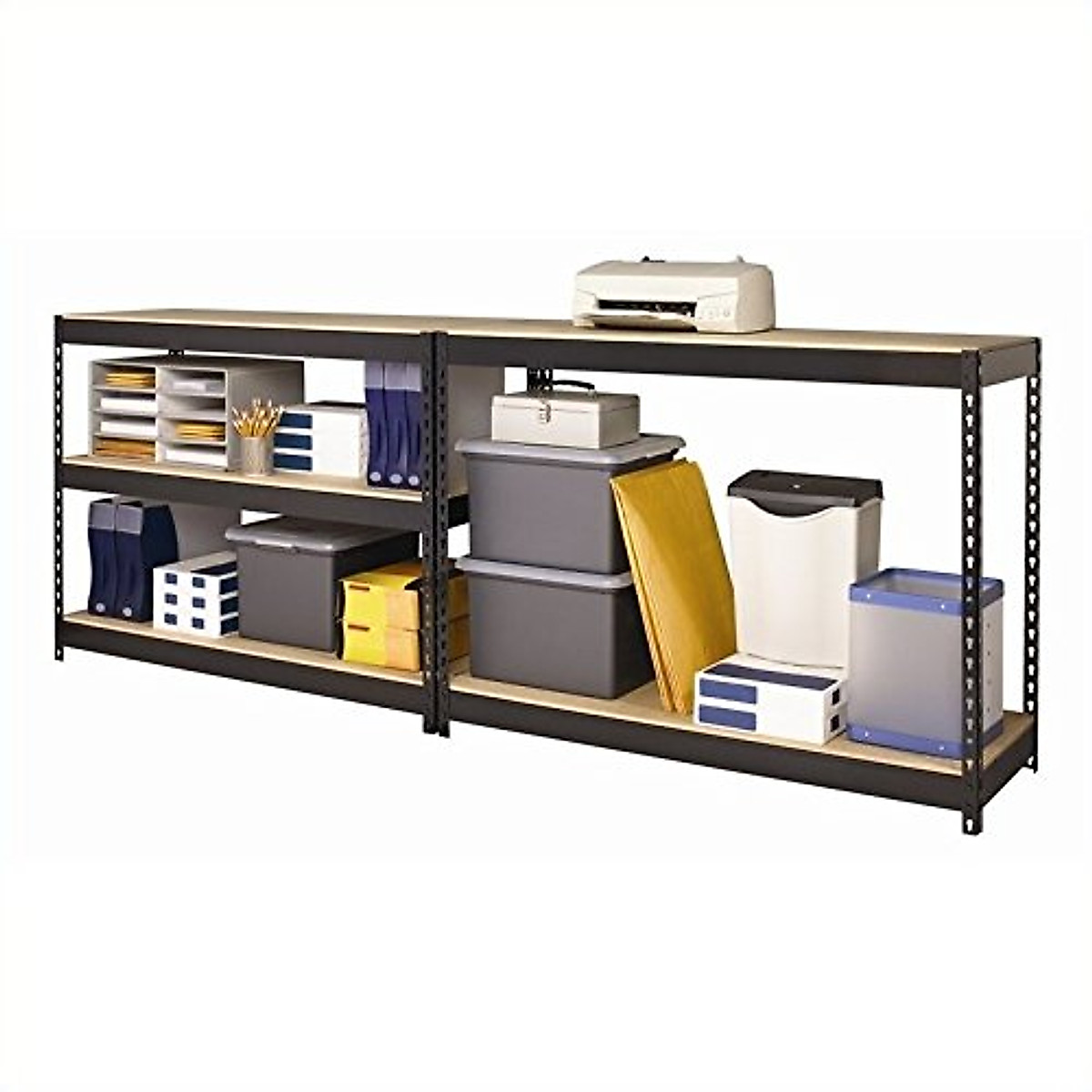Iron Horse 3800 Riveted Steel Shelving 5-Shelf 18Dx48Wx72H Black