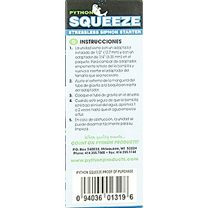 Python Squeeze Siphon Starter Aquarium Adapter