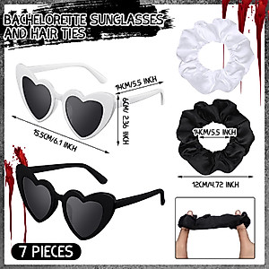 Silkfly 28 Pcs Bride or Die Bachelorette Party Decor Till Death Do Us Party Gifts Bridesmaid Scrunchies Sunglasses Beer Can Cooler Sleeves Drawstring Backpack for Wedding Bridesmaid Proposal Gift