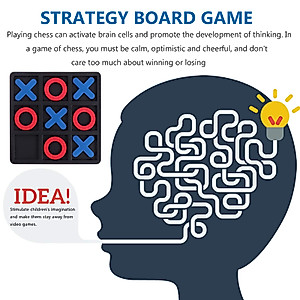 Toe Game Board 2 Boxes Noughts and Crosses Game Kids Toe Game Strategy Board Game for Kids Adult