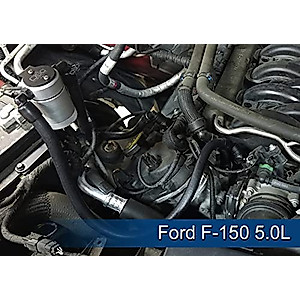 J&L Oil Separator Co. 3.0 Oil Separator Compatible with the 2011-2024 F-150 2.7L/3.5L/5.0L; '18-'21 Expedition Passenger Side (Silver)