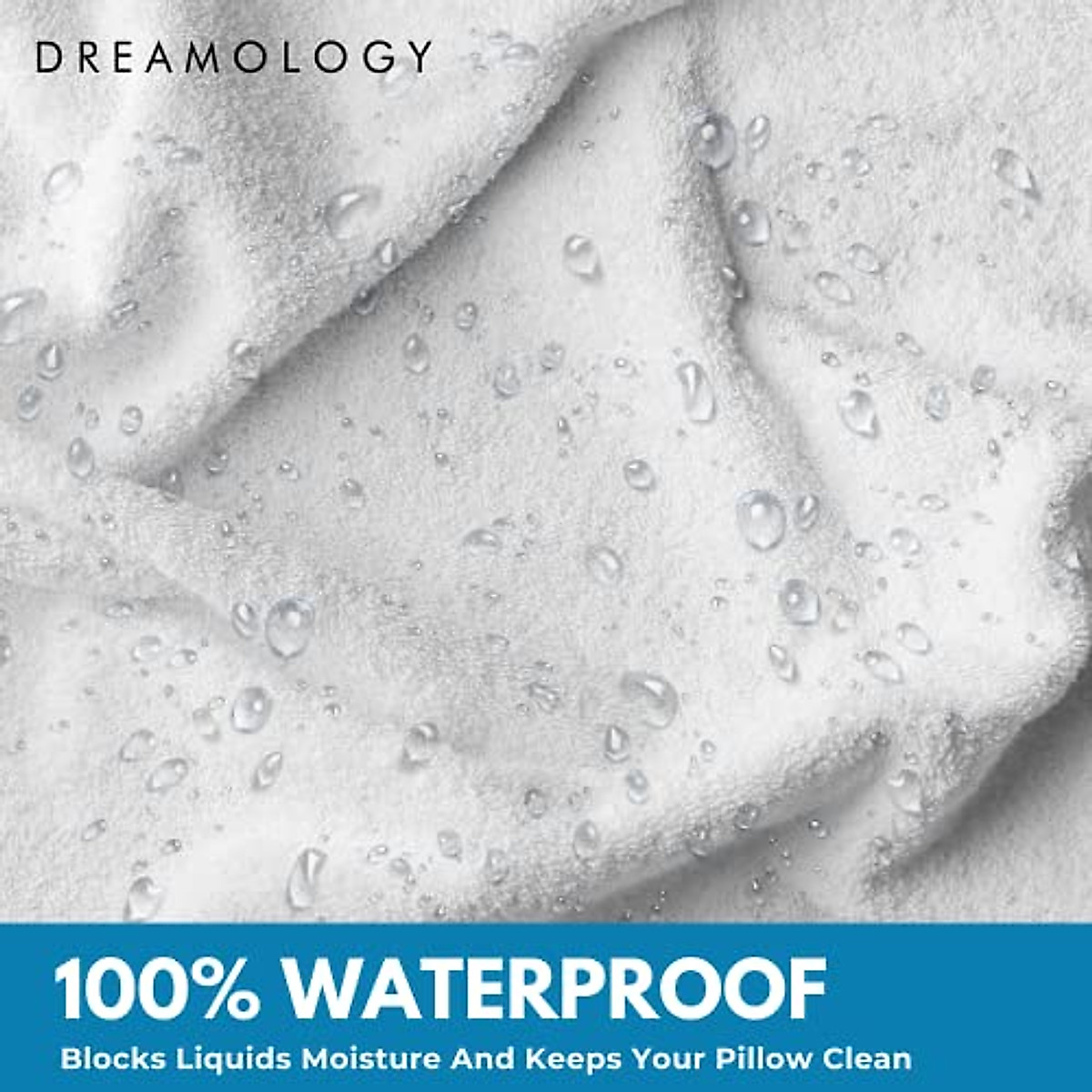 Dreamology Pillow Protectors, Cotton Terry Zippered, 100% Water Proof & Hypoallergenic, Extend Pillow Life by 3X, Breathable, Waterproof Pillow Case Cover (Cotton, Pack 4 - Standard [20x26])
