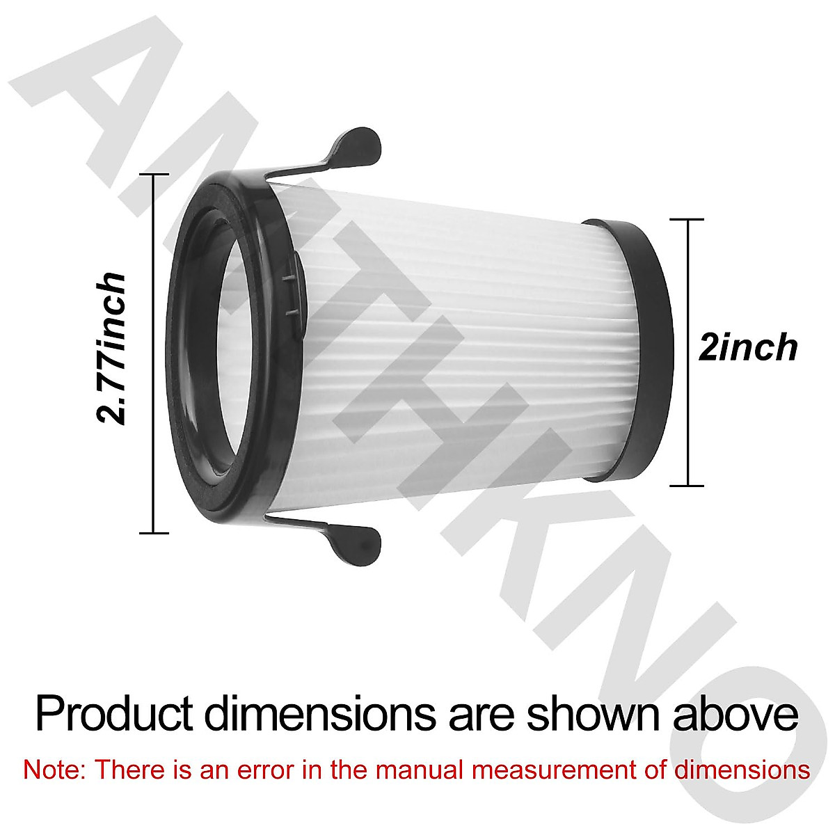 2-Pack 49-90-1950 HEPA Dry Filters Replacement for Milwaukee M12 0850-20 Compact Vacuum