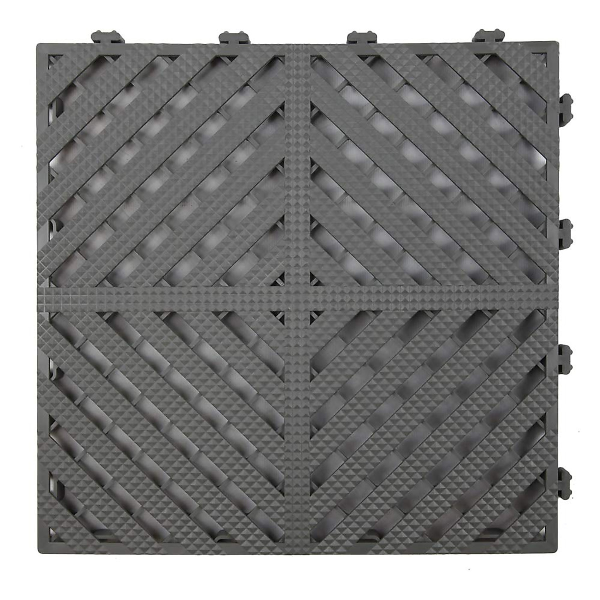 RevTime Modular Interlocking Deck Tile 13"x13"x3/4" Heavy Duty for Garage Flooring, Car Washing Facility, Deck Floor (Pack of 20), Gray