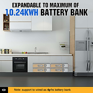 ECO-WORTHY 21.5KWH 4680W 48V Solar Power Complete Kit for Home Shed: 24pcs 195W Mono Solar Panel + 1pc 5000W 48V All-in-one MPPT Solar Charge Inverter + 4pcs 48V 50AH Lithium Battery(10KWH) +Z-bracket