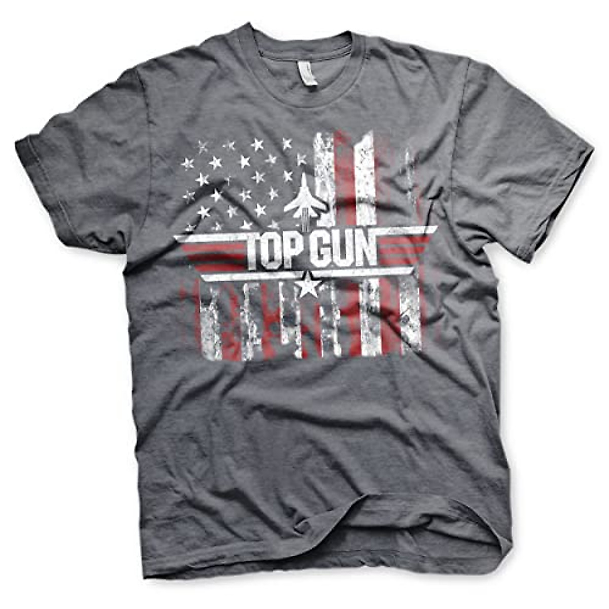 Top Gun Officially Licensed America Mens T-Shirt (Dark-Heather), XX-Large