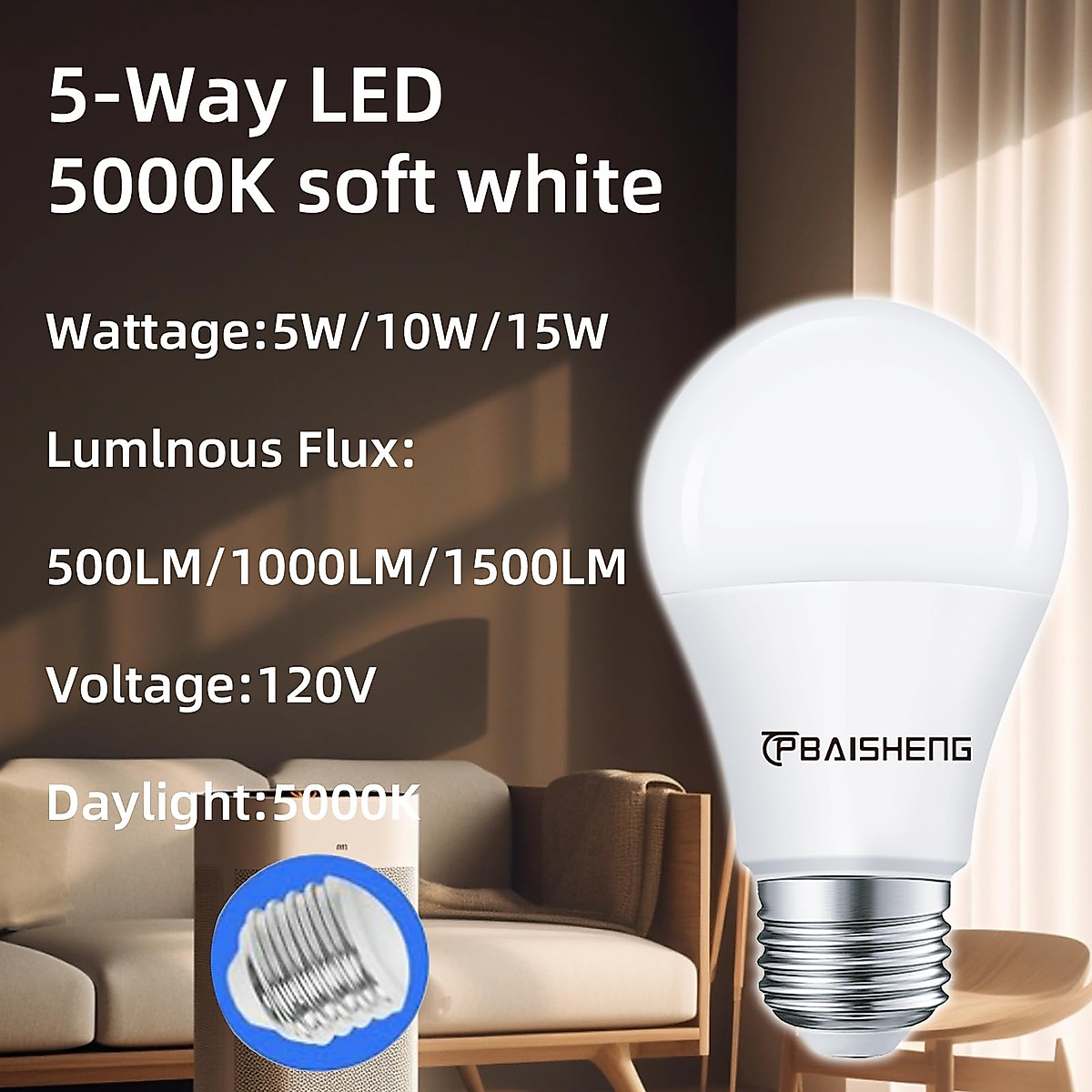 3 Way Led Light Bulbs 30 70 100 Soft Warm White, No-Flicker, 3000K, A19, E26 Base, 2Pack, 3 Way Dimmable Light Bulb, 3-way UL Listed 3way Light Bulbs 30-70-100 Soft White (30-70-100-3000K, 2)