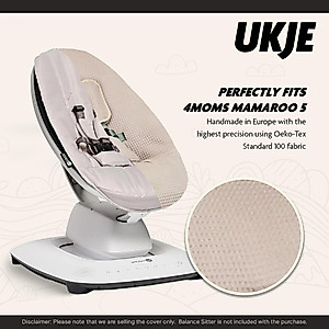 Ukje Protective Swing Cover Compatible with 4moms RockaRoo or MamaRoo 5, Multi-Motion Baby Swing, Baby Swing Liners, Baby Rocker Cover, Easy to Install, Easy to Wash, Handmade in Europe - Taupe