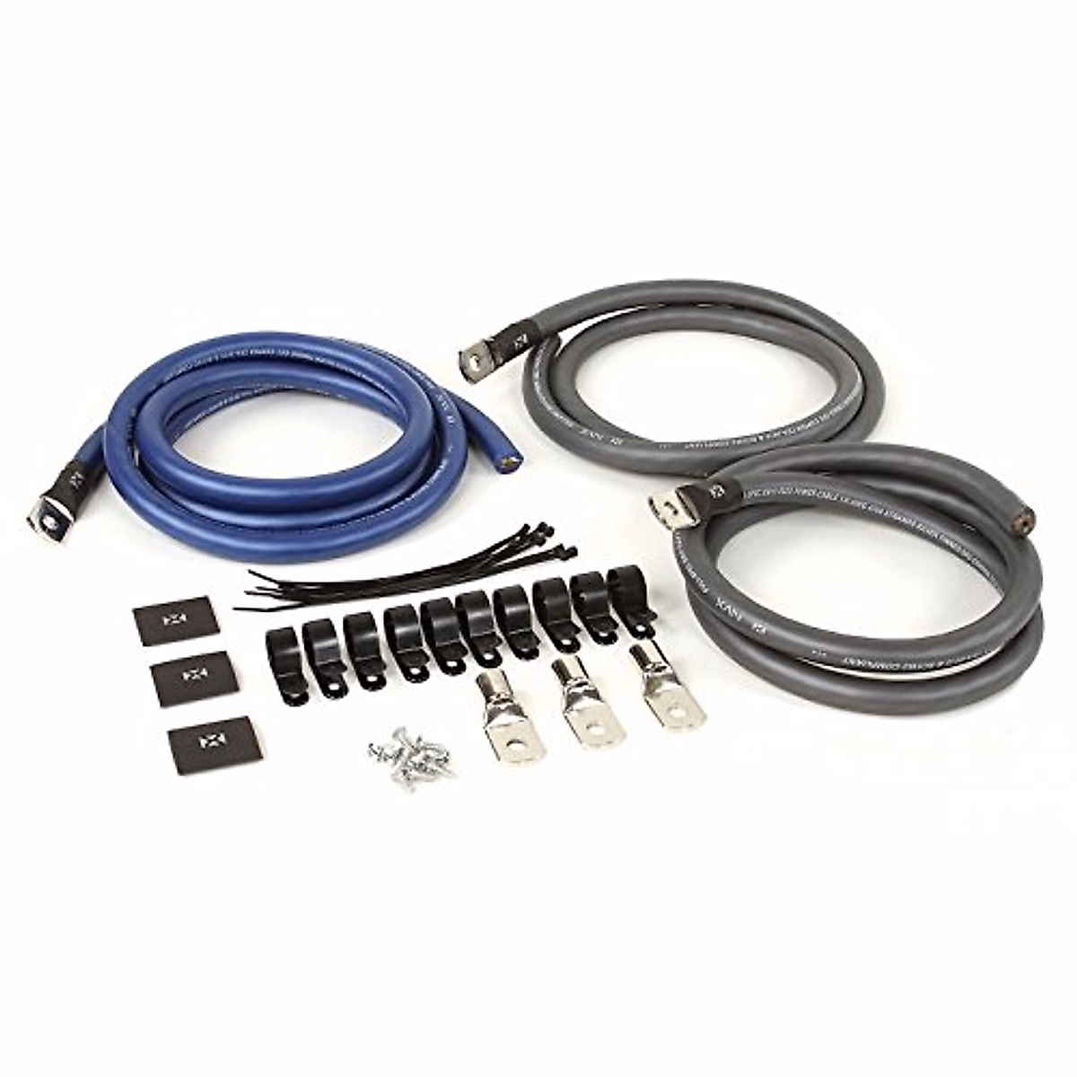 NVX True Spec 1/0 Gauge 100% OFC Wire Big 3 Amp Wiring Update Kit for Car Audio Systems up to 350 Amps [XBG3PK]