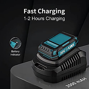 LIKI Cordless Impact Wrench 1/2"，1/2 Impact Gun Brushless Impact Driver 300 Ft-lb High Torque 3000 RPM, 20V Electric Impact Wrench Kit with 1 Hour Fast Charger