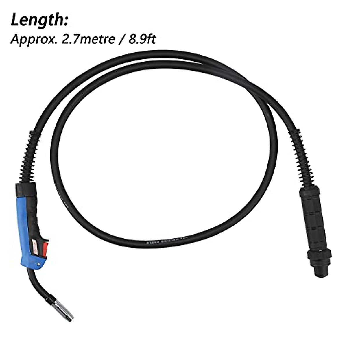 MIG Welding Gun, Welding Spool Gun Air Cooled Gas Welder Tool Accessory for Construction Site Manufacture 2.7 Meter