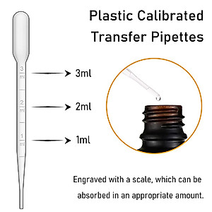 Bumobum Dropper Bottle Black 1 oz, 30 ml Glass Dropper Bottles with Black Top Cap for Essential Oils, 2 pack Tincture Bottle with Labels and Funnel