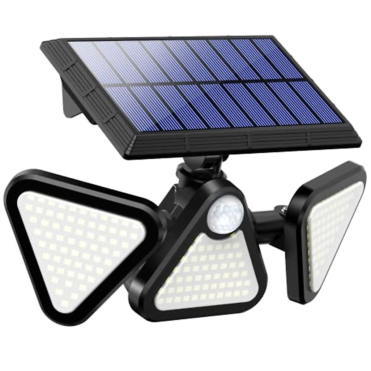 LUSCREAL Solar Lights for Outside, 180LED Motion Sensor Outdoor Lights, 270° Wide Angle Solar Motion Lights Outdoor IP65 Waterproof, 3 Heads Outdoor Solar Security Lights for Garage Yard Patio, 1Pack