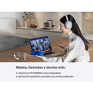 Sony WH-1000XM5 Noise Canceling Wireless Headphones - 30hr Battery Life - Over-Ear Style - Optimized for Alexa and Google Assistant - Built-in mic for Calls - Silver